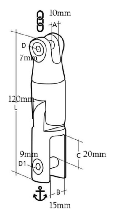 Multi-Directional Articulated Double Swivel Anchor Double Joint Chain ...